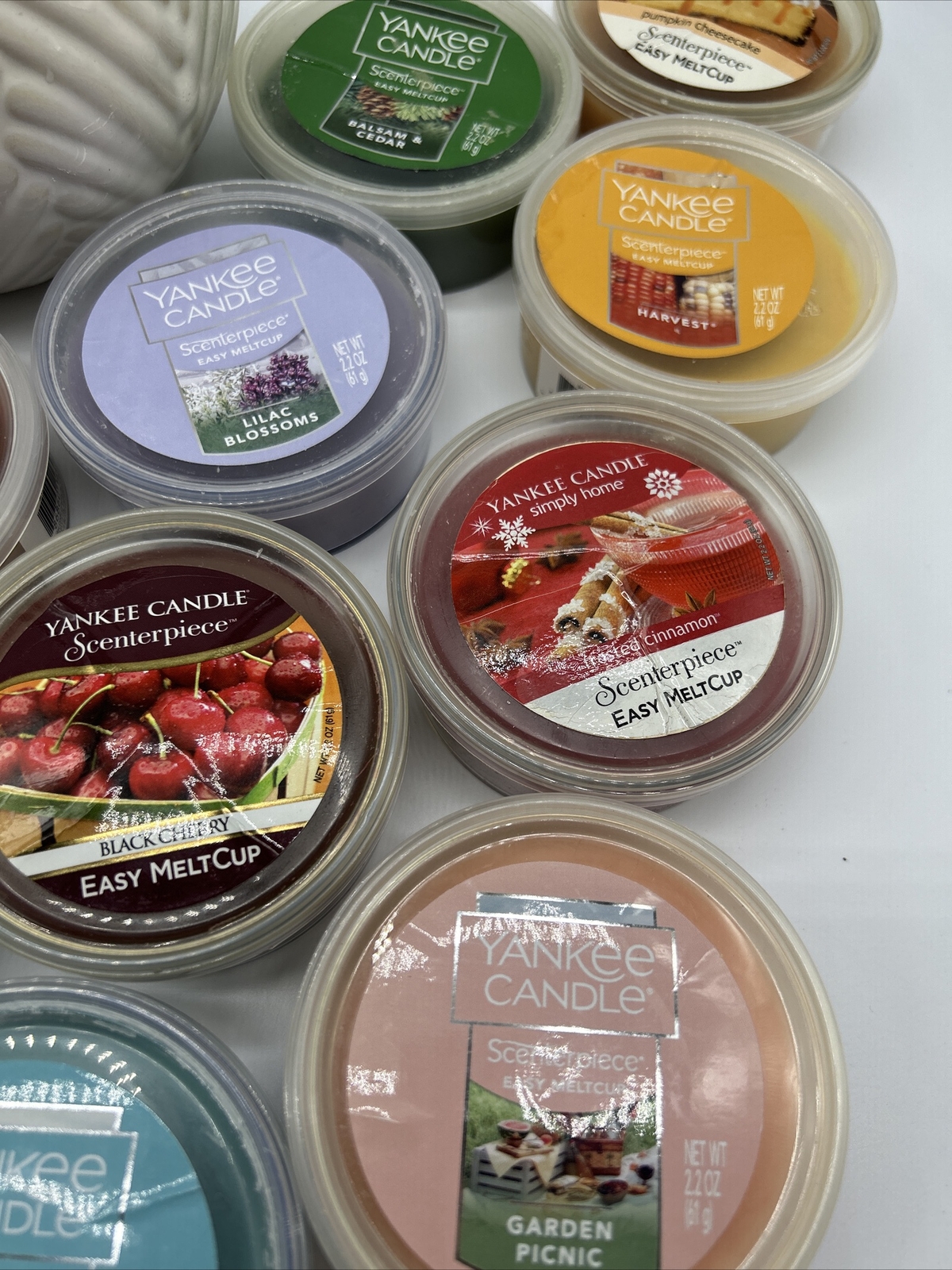 Yankee Candle Scenterpiece Easy Melt Cup Warmer Ivory & 13 Melt Cups Boho SPW-13 | eBay