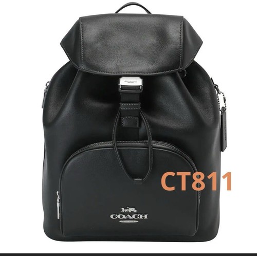 Coach Pace Large Leather Backpack Black, Multi-pocket, Adjustable Strap ...