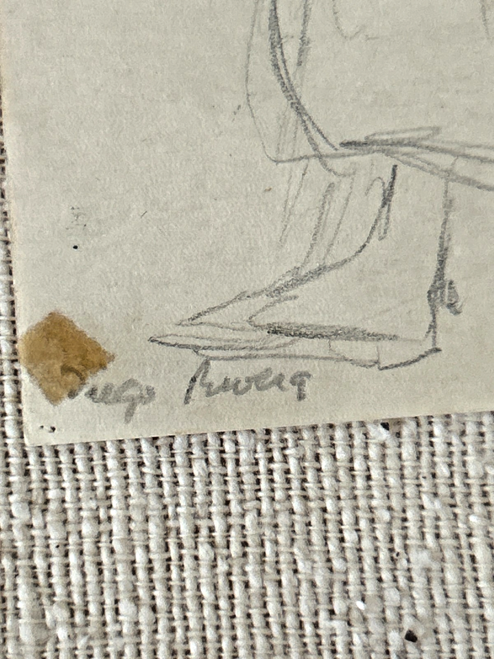 Diego Rivera original signed drawing (not a print/reproduction) EX ...