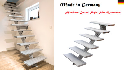 Outdoor Indoor Straight Staircase Kit Aluminum Central Single Spine ...