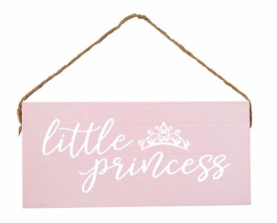 Little Princess Wood Sign Nursery or Girl's Room Distressed w/ Jute ...