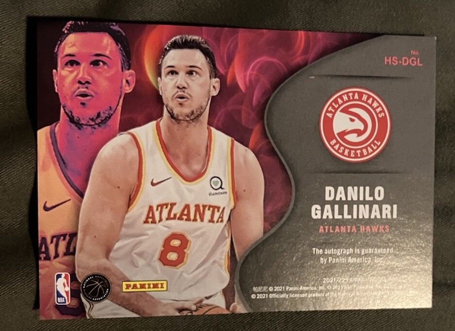 DANILO GALLINARI!! 2021-22 Panini Hoops NBA Hot Signatures Auto ...