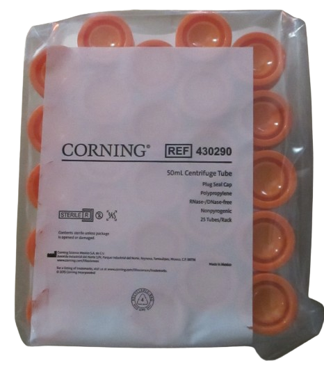 Corning 50ml Sterile Conical Centrifuge Tube w/Cap Nonpyrogenic RNase ...