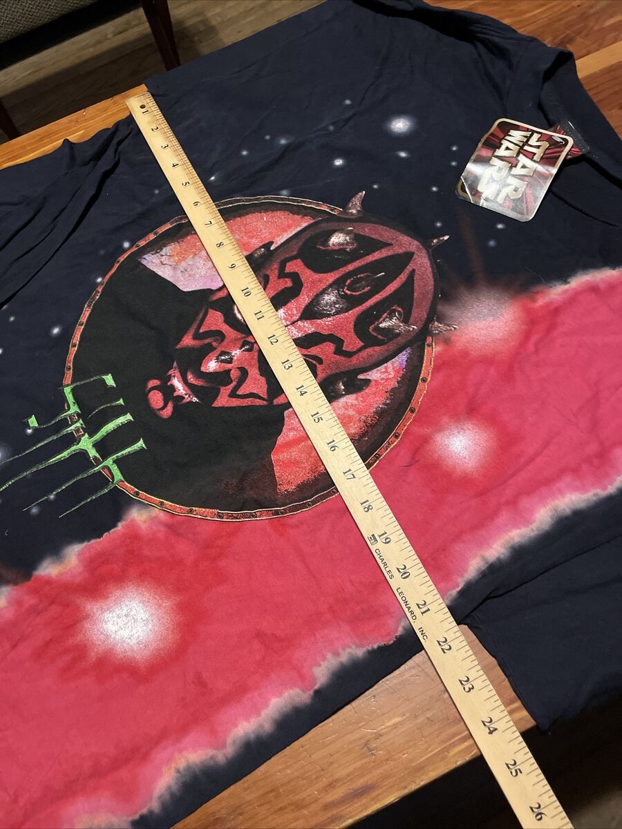 VTG Star Wars Darth Maul Sith Tie Dye Graphic T-Shirt Size VTG Star Wars Darth Maul Sith Tie Dye Graphic T-Shirt Size