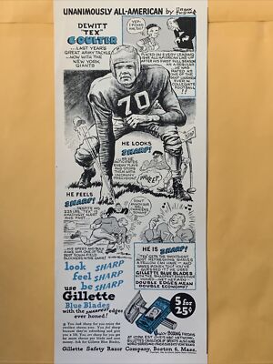 1946 vintage Gillette print ad. Look Sharp, Feel Sharp, Be Sharp, Use ...