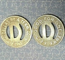 Dallas Railway Term Co City Lines Texas TRANSIT Token TX 255 H for sale ...