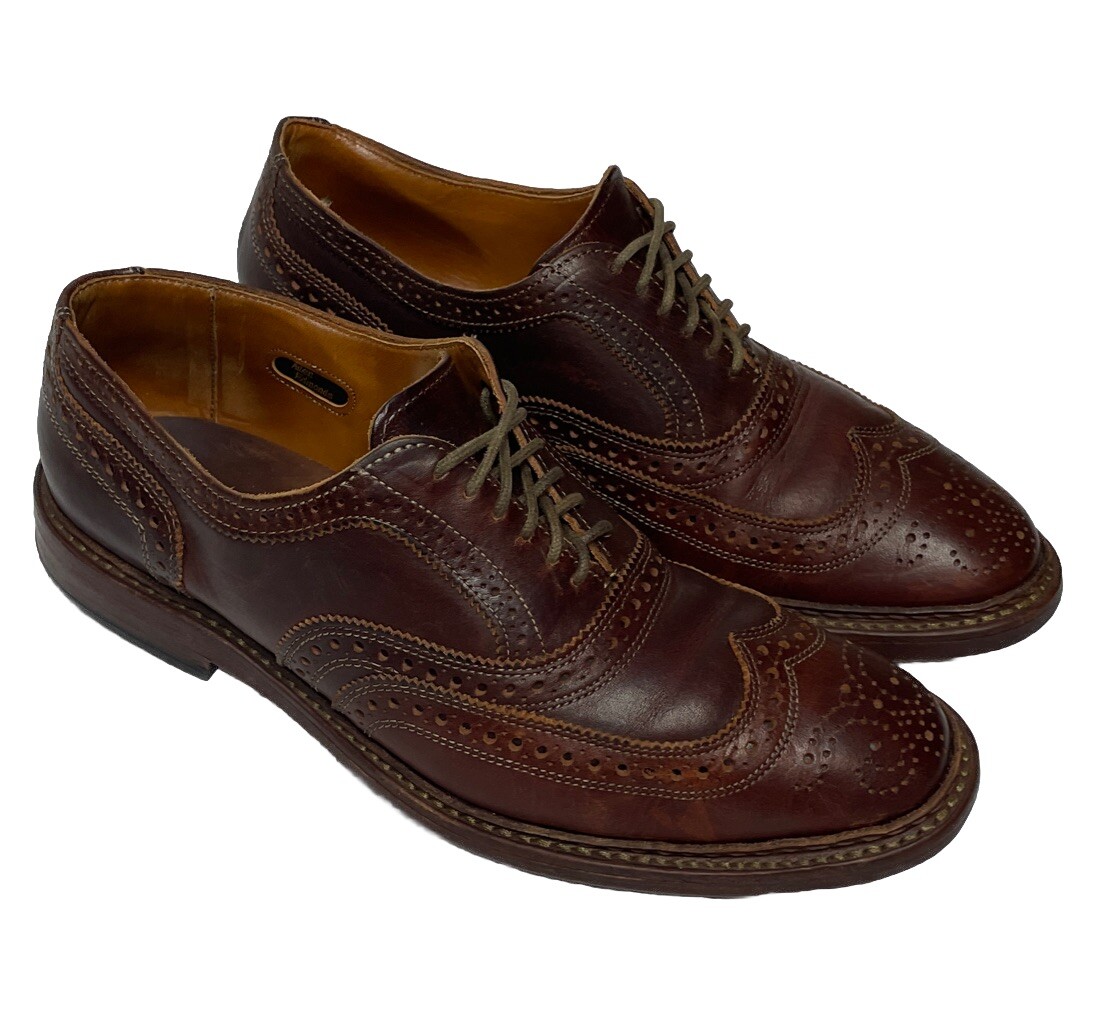 Allen Edmonds Aged Brown Leather Wingtip McTavish Sho… - Gem