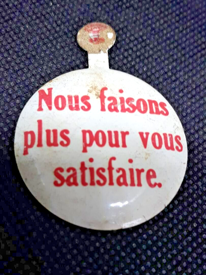 Vtg Avis Rent A Car Button Pin in French, We Do More to Satisfy You ...