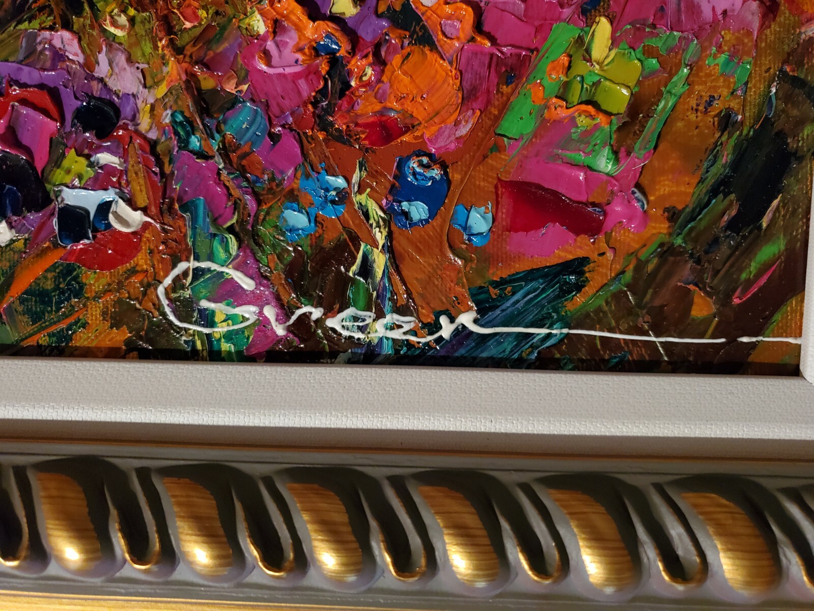 Original Maya Green Painting on Canvas (Spring Sky ) "One of a Kind ...