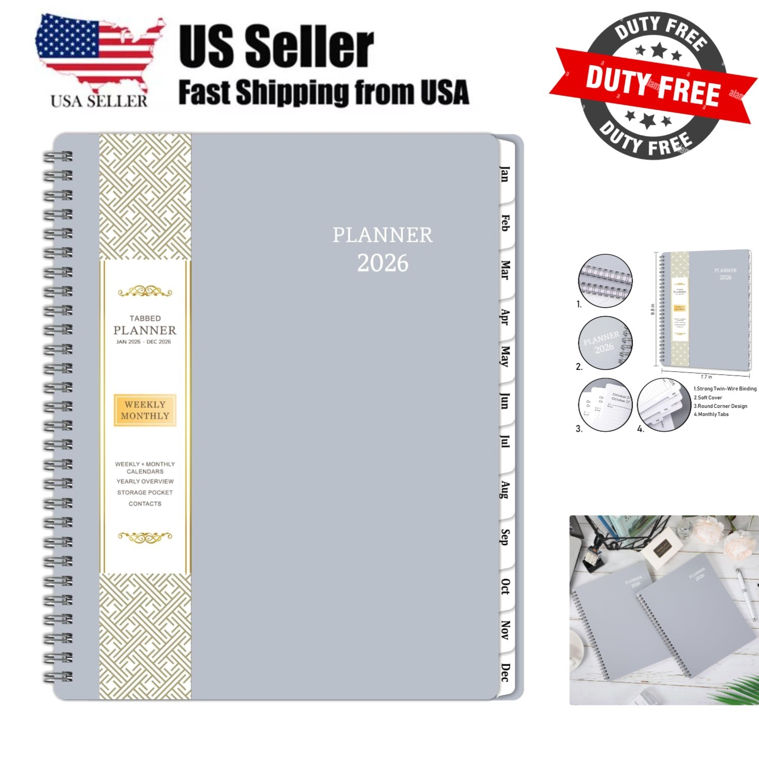 2026 Planner - Calendar Planner 2026, 8' x 10', Jan. 2026