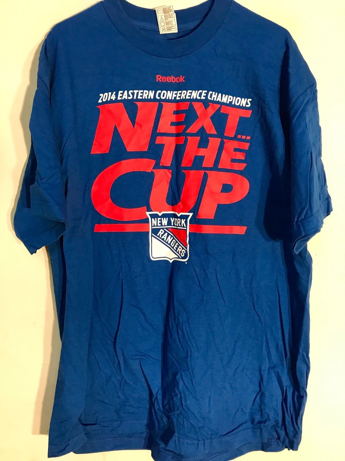 Reebok NHL T SHIRT New York Rangers Team Blue sz XL | eBay