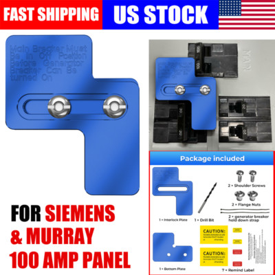 US GENERATOR INTERLOCK KIT FOR SIEMENS 100 AMP PANEL & MURRAY 100 AMP ...