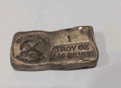 Silver Prospector's Gold And Gems Bar, 1 Troy oz .999 Silver | eBay