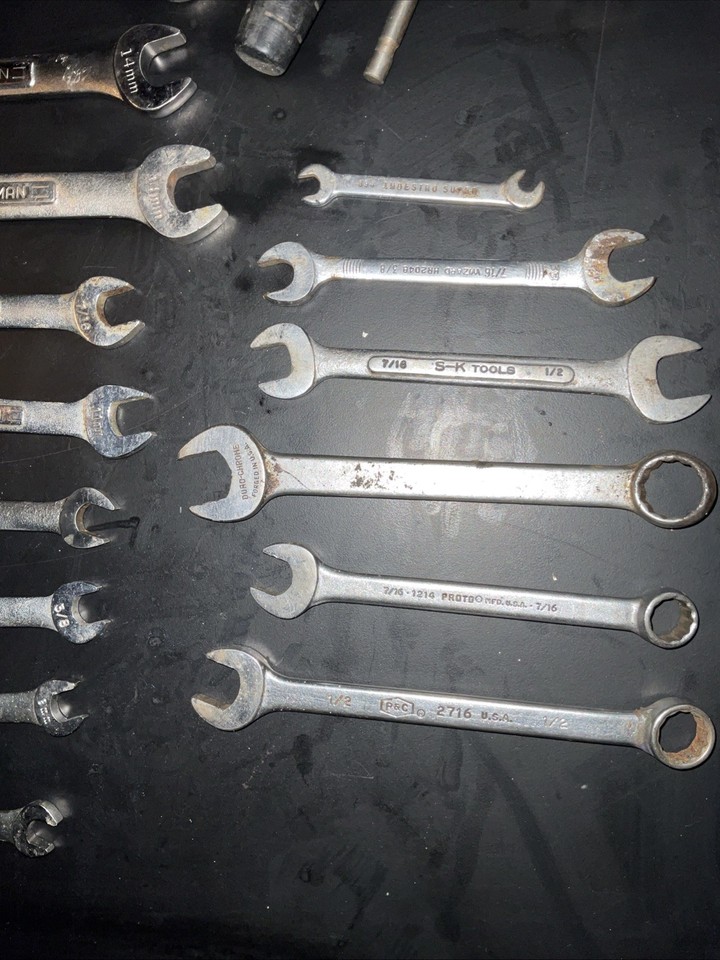 Automotive Tools Lot - Vtg Craftsman Wrenches, CRESCENT, SK, Wizard ...