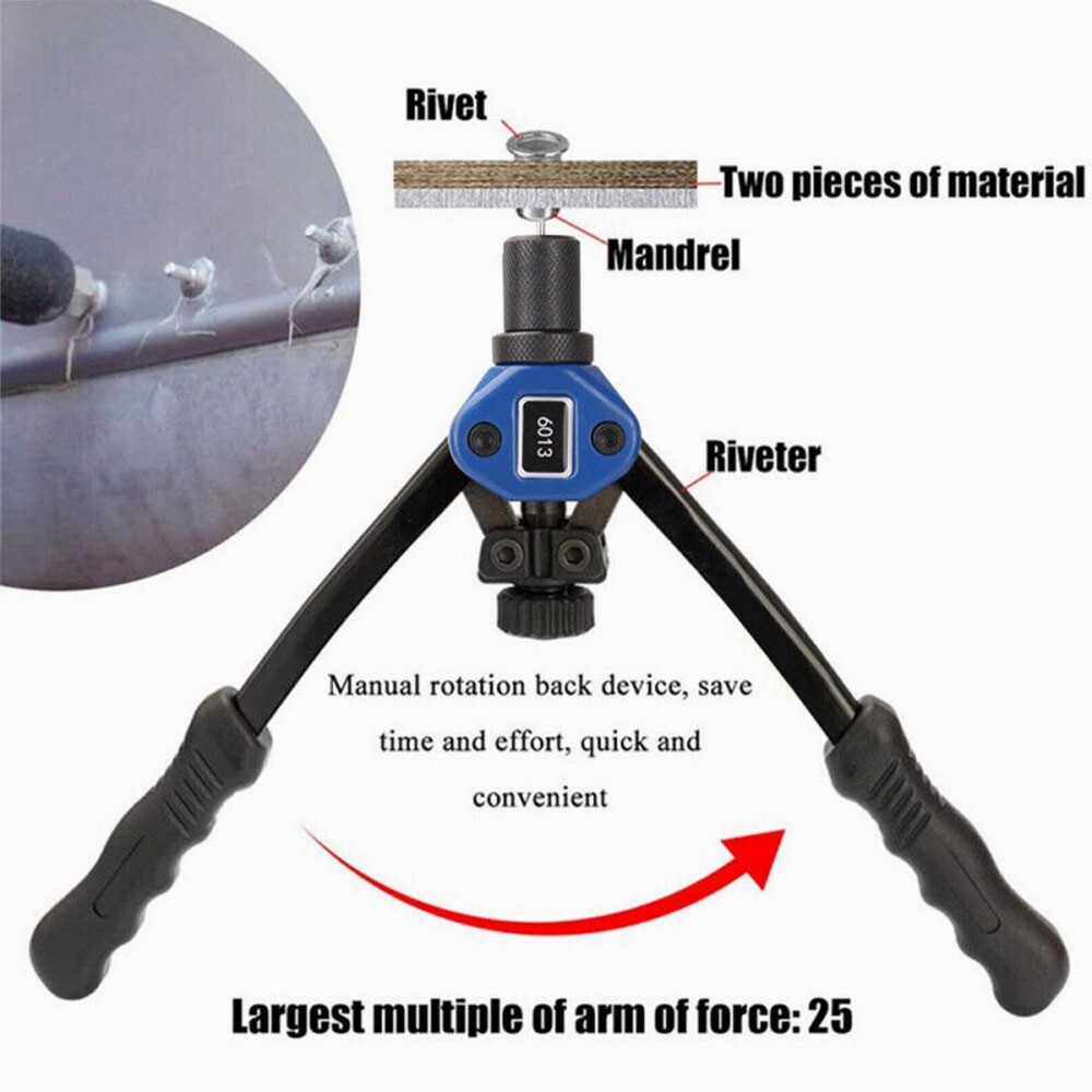 110PCS M3-M12 Professional Hand Tool Riveter Nut Rivnut Gun Mandrel ...