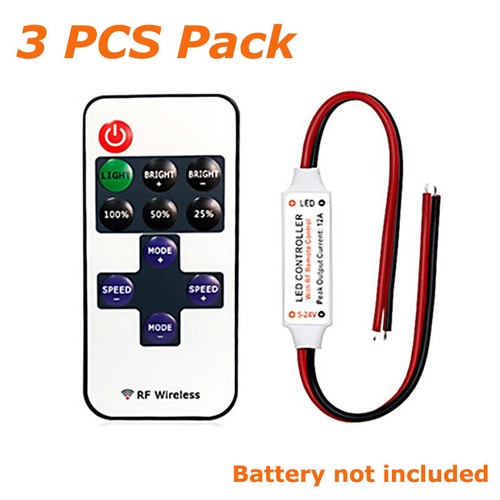 3X RF 11Key Switch Remote Controller Dimmer LED Strip Accessories ...