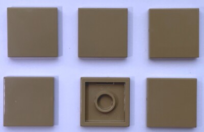 LEGO 3068 Dark Tan lot de 6 TILE 2x2 Tuile Lisse | eBay