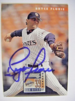 BRYCE FLORIE signed PADRES 1996 Donruss baseball card AUTO Autographed ...