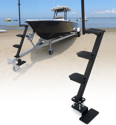 Aupar Heavy-Duty Boat Trailer Steps w/ Handle For Trailers Tongue Step ...