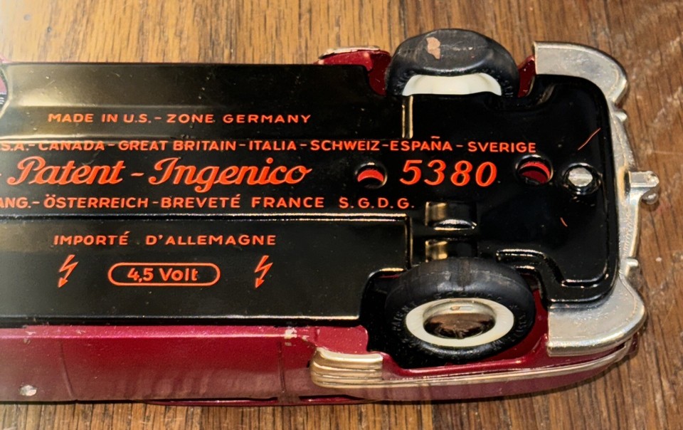 Schuco Elektro Ingenico 5380 U Tin Car With Headlight Kit, Box, Bat Kit ...