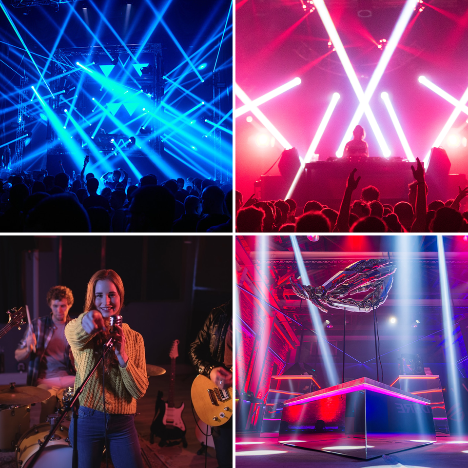 400W LED Beam Moving Head 5 Prism Gobo Stage Light DMX DJ Disco Spot ...