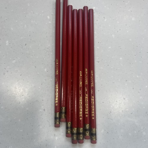 Vintage Empire USA Pedigree Drawing Pencil Set Of 7 New NOS RED | eBay
