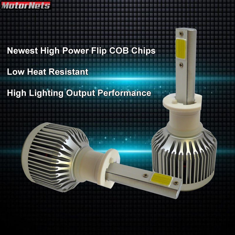 Pair H1 6000K COB Led Headlight Headlamp Conversion Kit HighLow Beam ...