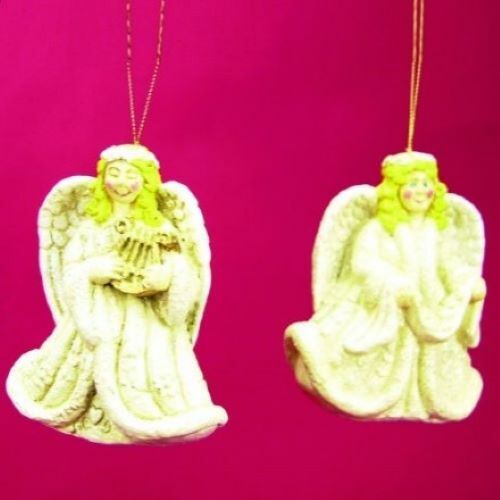 4.5" Paper Pulp White Angel, 2 Assorted, $5.25 Each, Sold In Case Pack ...