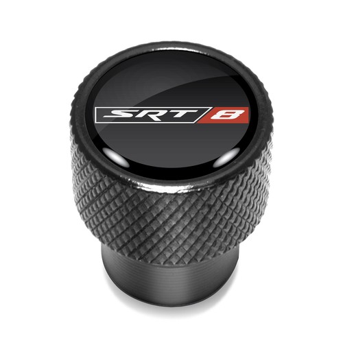 SRT-8 Logo in Black on Black Aluminum Tire Valve Stem Caps for Dodge ...