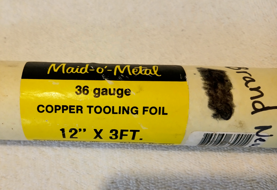 Vintage Maid-o'-Metal Brass Tooling Foil 36 Gauge 12" x 3 FT | eBay