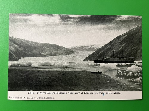 Excursion Steamer, Taku Inlet, Taku Glacier, Alaska AK Postcard ...