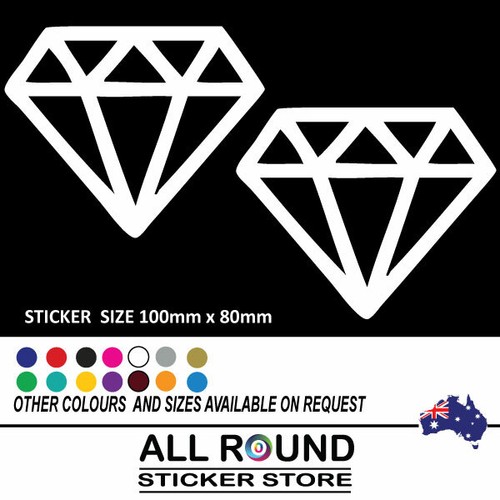 "White Diamond Sticker Decals - Cute & Girly for Cars, Laptops ...