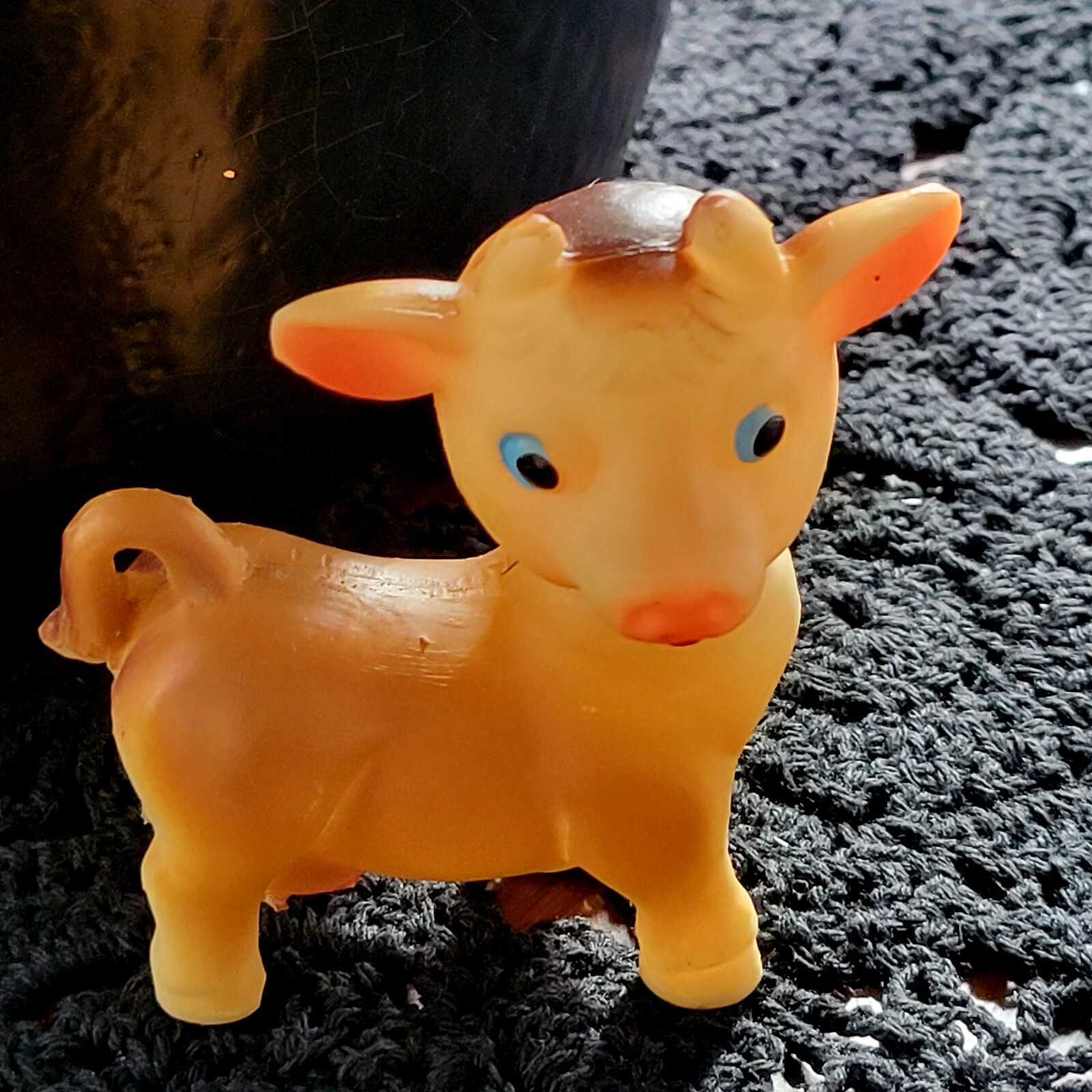 Vintage Rubber Squeaky Cow Toy 3" Figure 1960s Japan | eBay