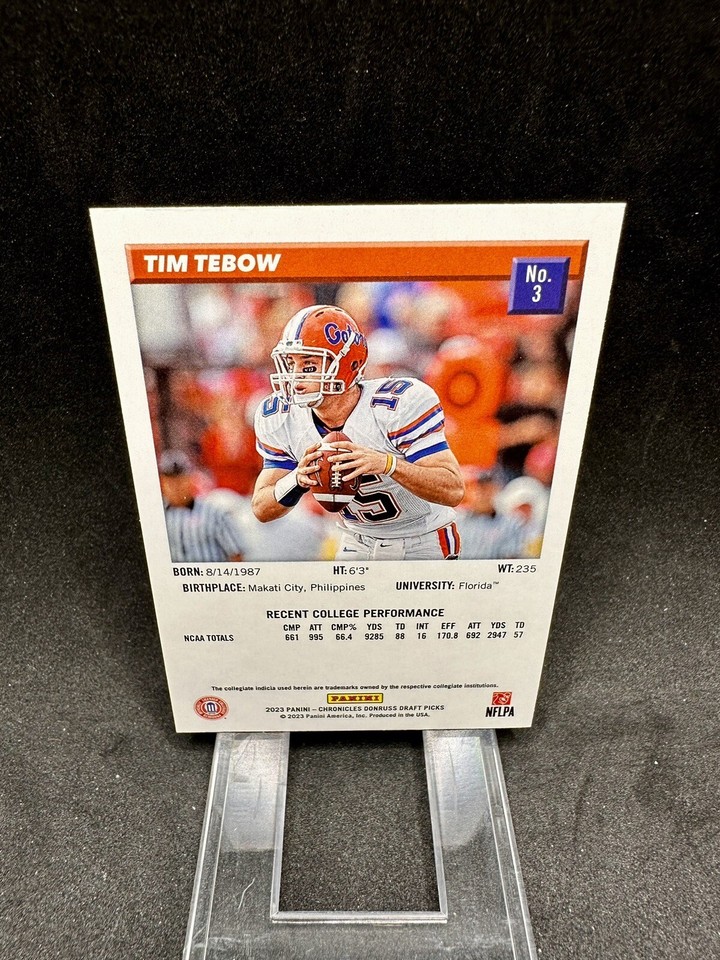 2023 PANINI CHRONICLES DONRUSS RETRO DRAFT PICKS TIM TEBOW CARD | eBay