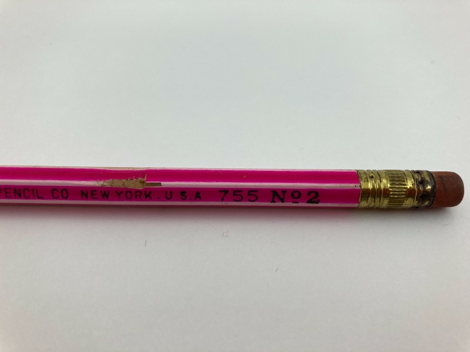 Vintage Splendor American Pencil Co 755 No 2 Pink White Striped New ...