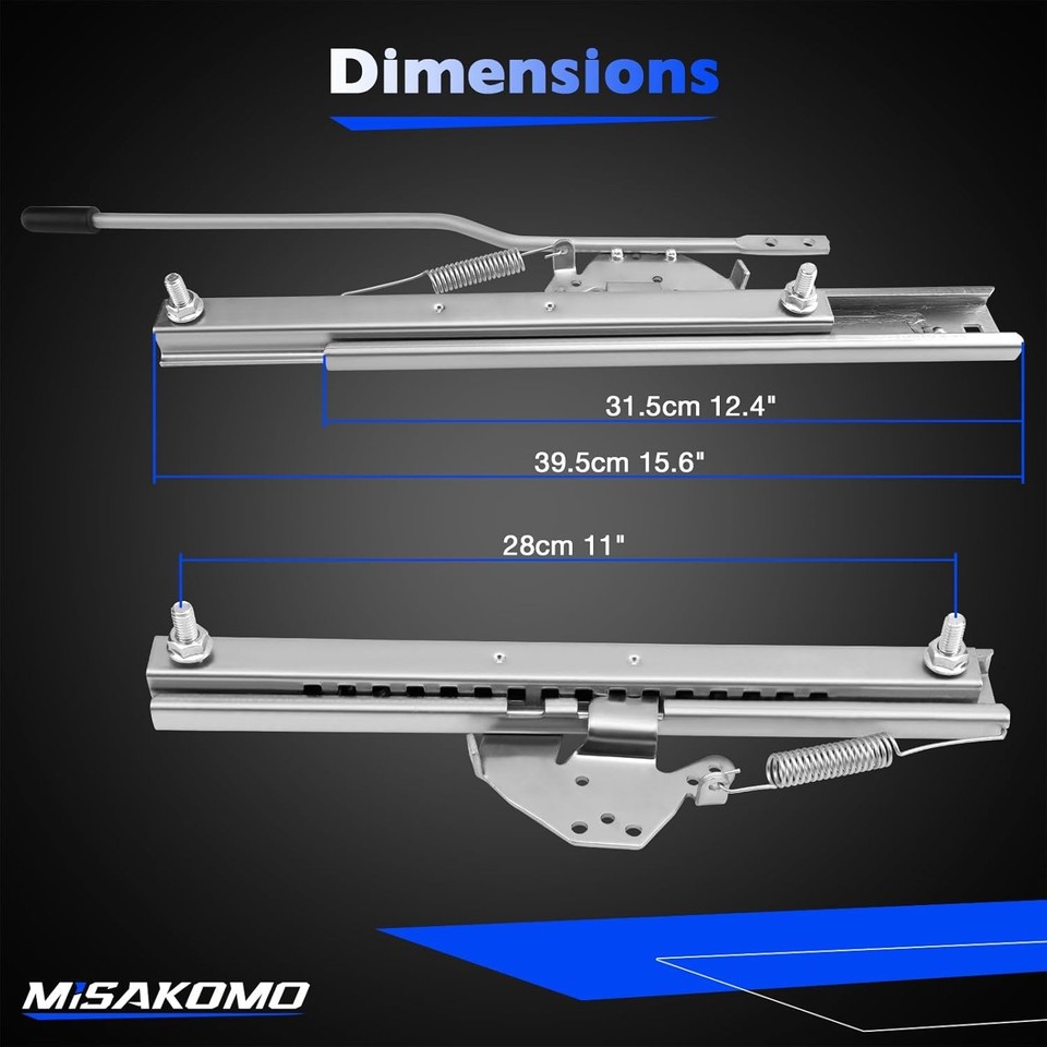 Universal Adjustable Seat Slider, Dual Locking Rails Brackets Kit ...