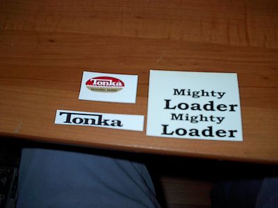 MIGHTY TONKA LOADER VINYL PEEL AND STICK DECAL SET | eBay