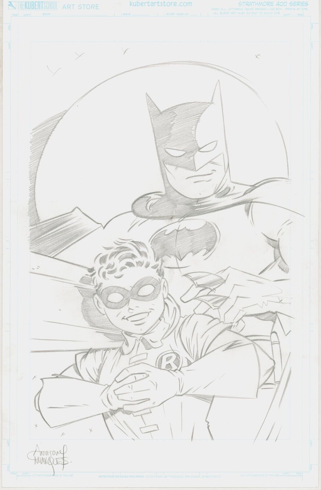 Anthony Marques Signed Batman & Robin Original DC Comics Art Sketch | eBay