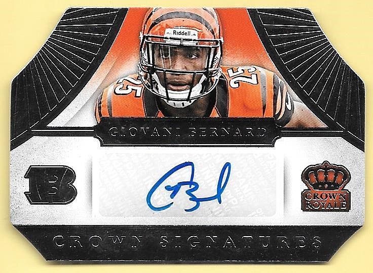 2014 Crown Royale Crown Signatures #GB Giovani Bernard Die Cut ...