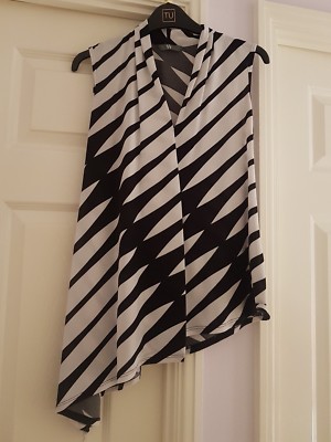 BHS black and white print top | eBay UK