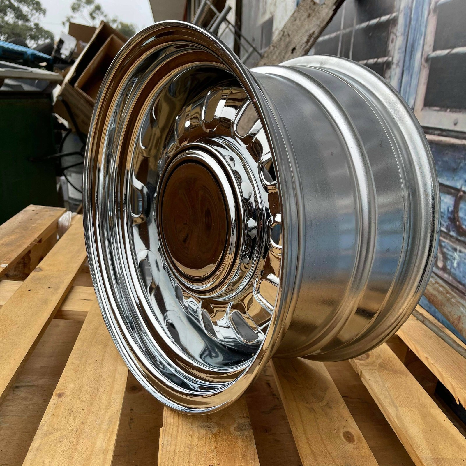 15" 12 Slot Wheels Chrome Fits For XA XB XC Falcon 15x7 15x8 Rims PCD ...