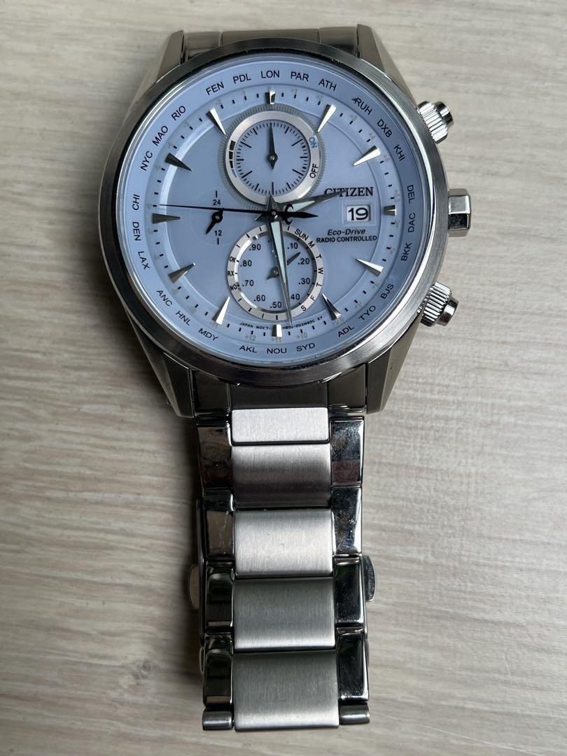 Citizen AT8260-85M Chronograph Blue Dial Radio-Controlled Sapphire Men ...