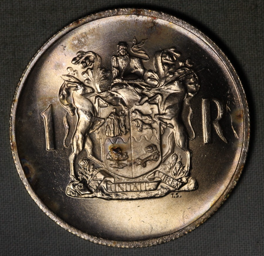 1969 South Africa 1 Rand Silver Coin Low Mintage Afrikaans Legend | eBay