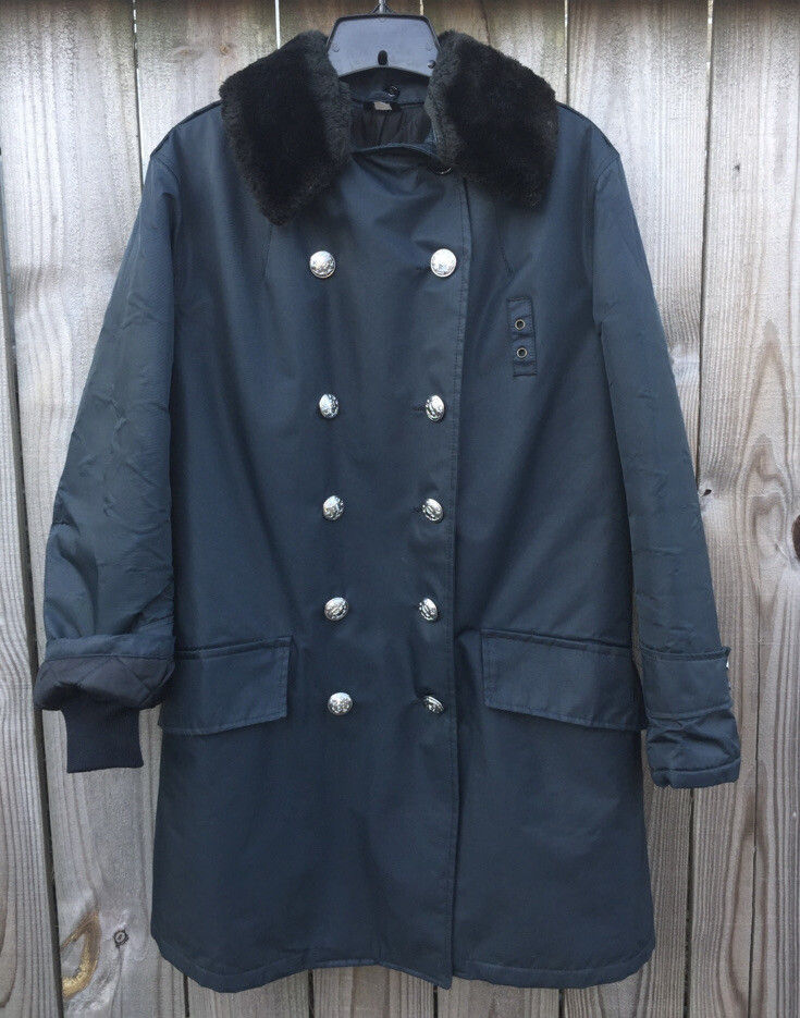 Vintage Blauer Uniform Law Enforcement Coat Faux Fur … - Gem
