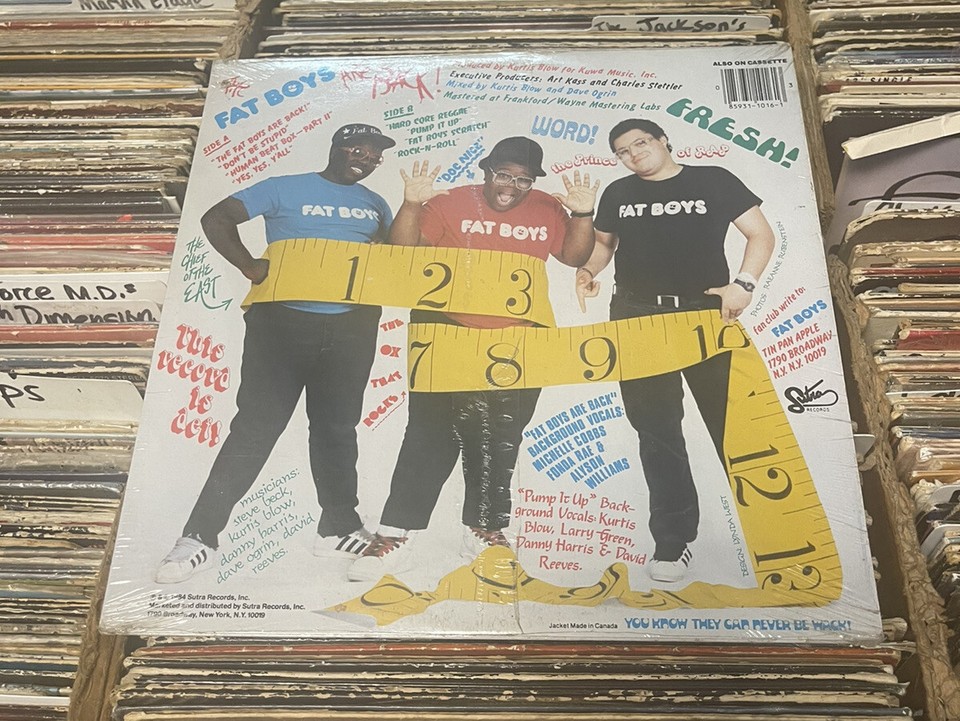 Fat Boys Lp The Fat Boys Are Back VINYL LP SUS1016 SEALED W/ HYPE ...
