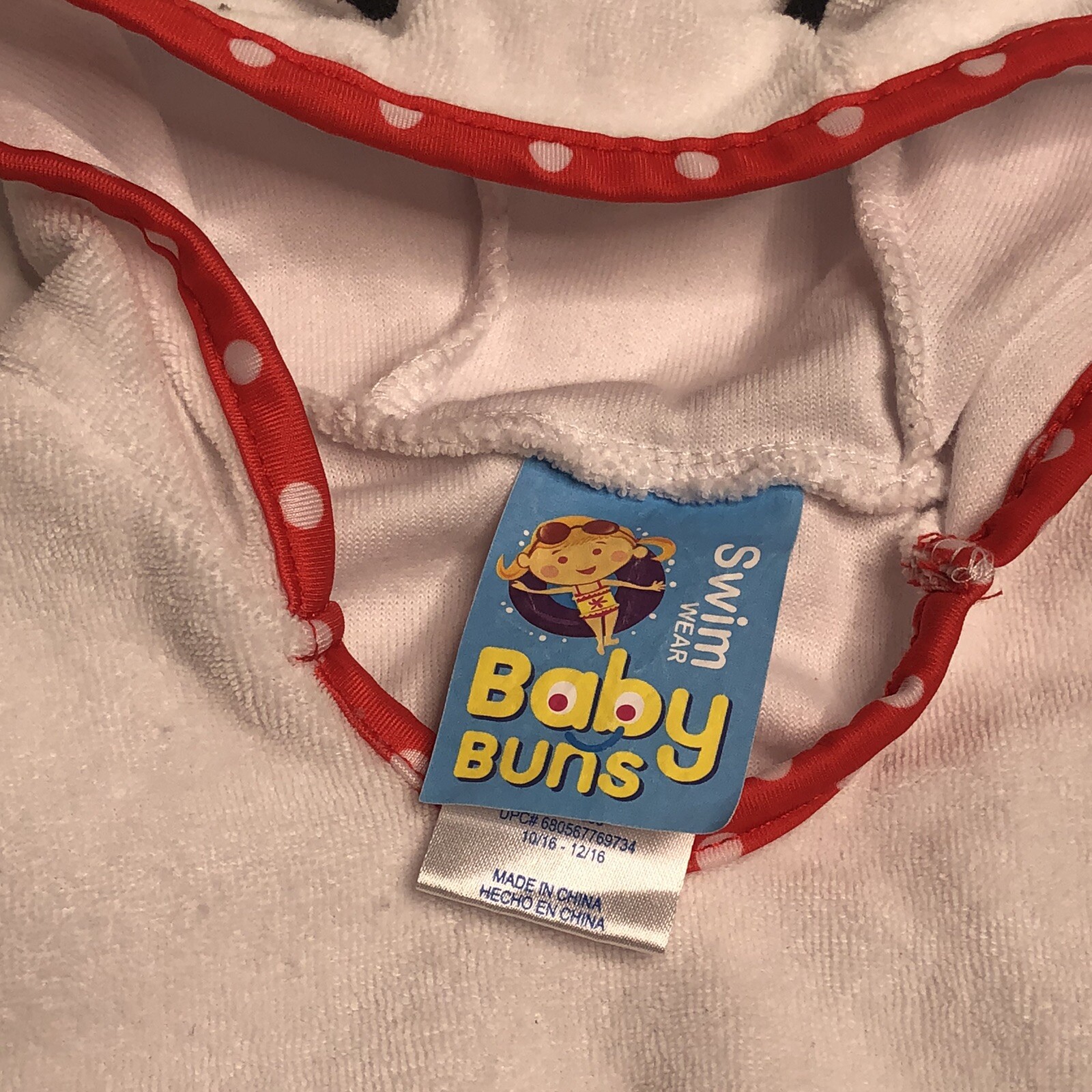 Baby Buns Terry Swim Coverup 12 Months White Hooded Floral Antenna | eBay