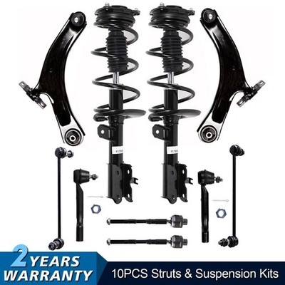 Front Strut & Lower Control Arm & Tie Rod & Sway Bar For Nissan Rogue ...