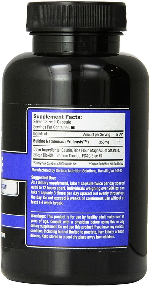 Serious Nutrition Solutions Bulbine Natalensis ProLensis Test Booster ...