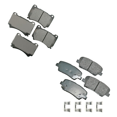 Akebono ProACT Front and Rear Ceramic Disc Brake Pad Kit For Hyundai ...