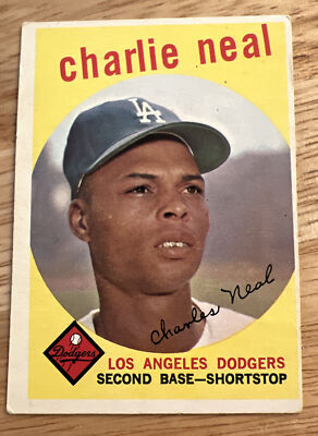 1959 Topps Charlie Neal Los Angeles Dodgers #427. A189 | eBay